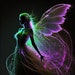 Digitally Created Neon Fairy Print, Digital Print, Instant Download ...