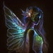 Digitally Created Neon Fairy Print, Digital Print, Instant Download ...