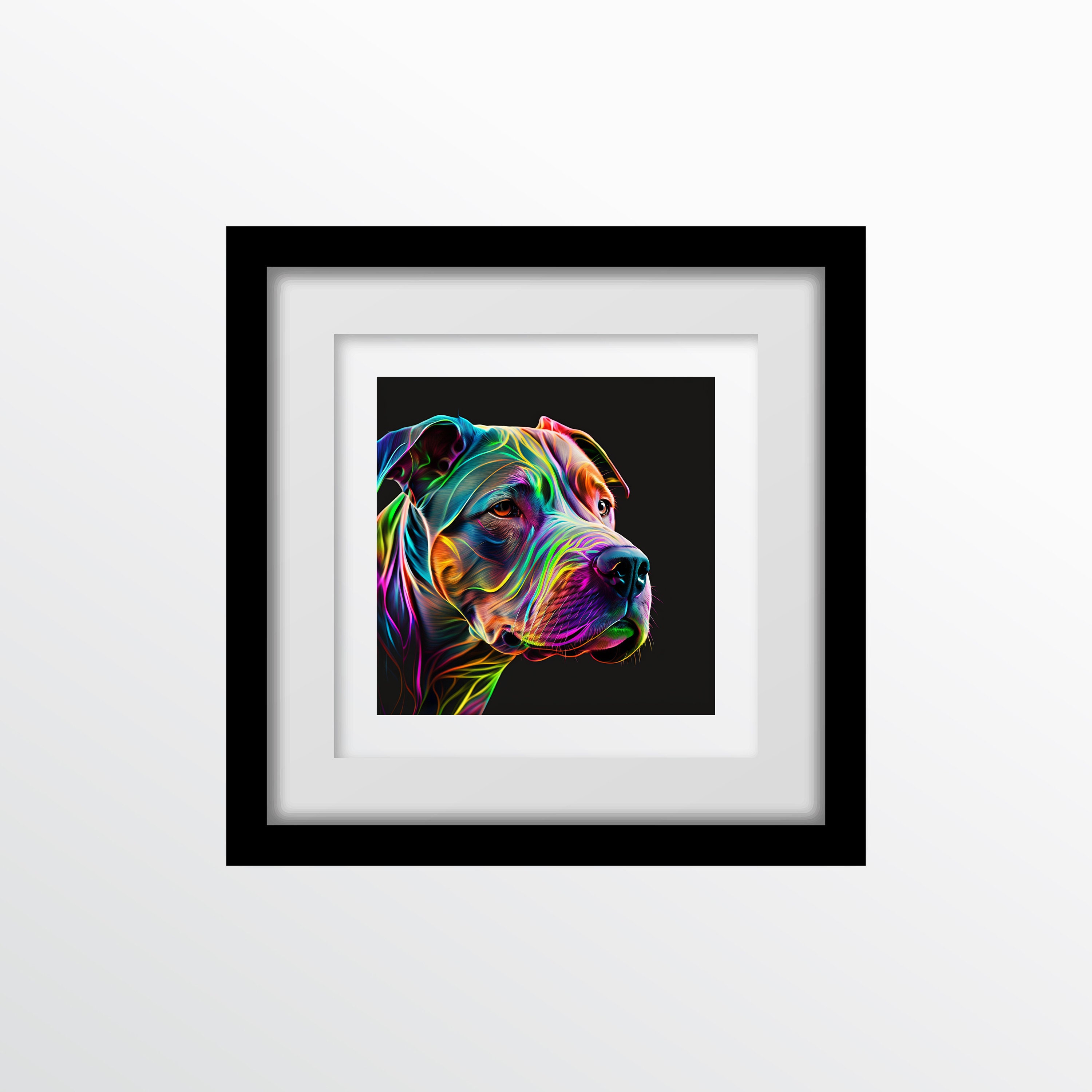 Digitally Created Neon Pitbull Print Digital Print, Instant Download ...