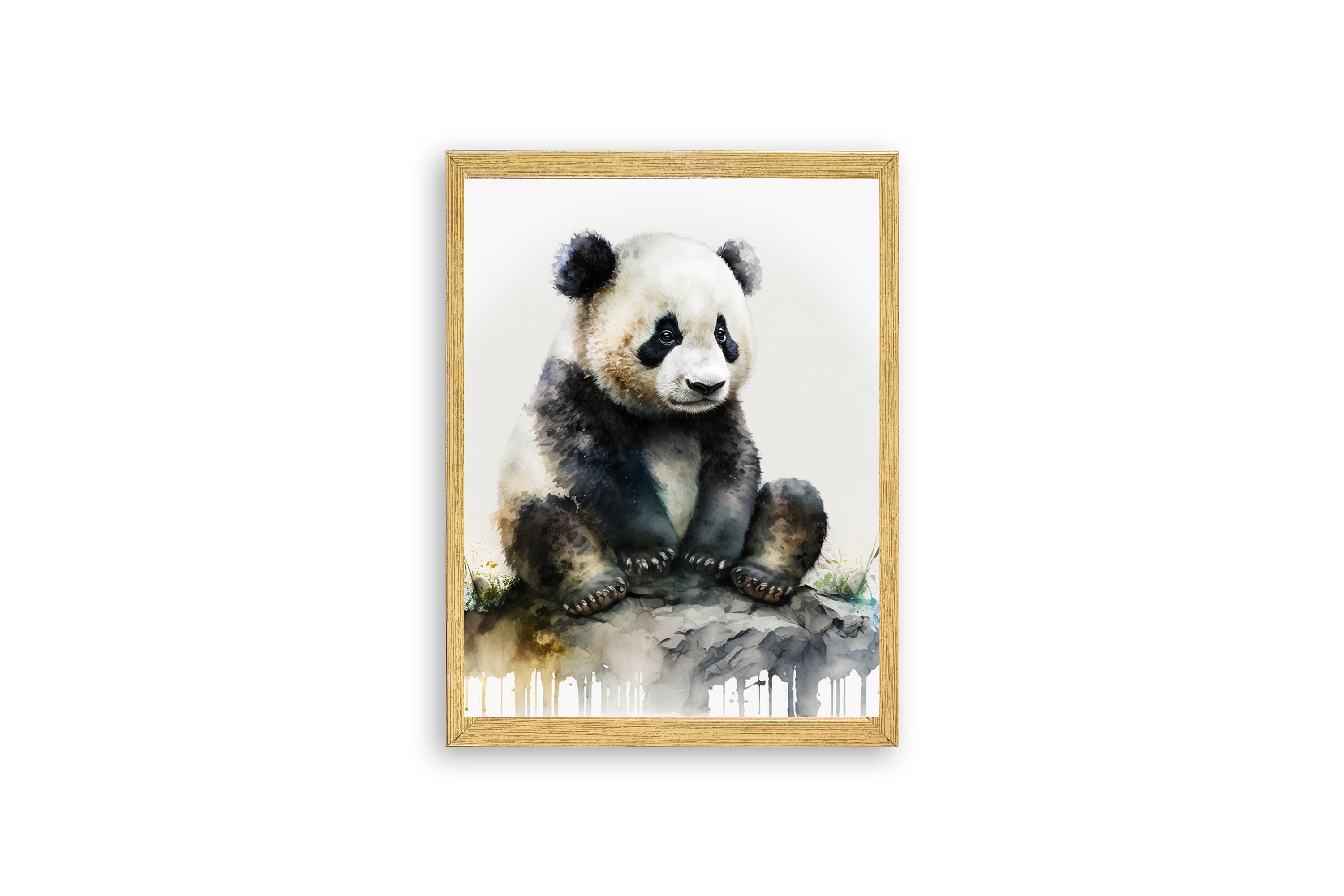 Giant Panda Cub Digital Watercolor Print, Digital Print, Instant ...