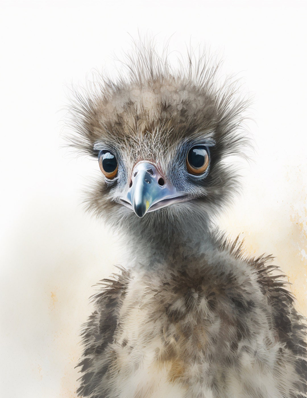 Watercolor Emu Chic Digital Print, Digital Print, Instant Download ...