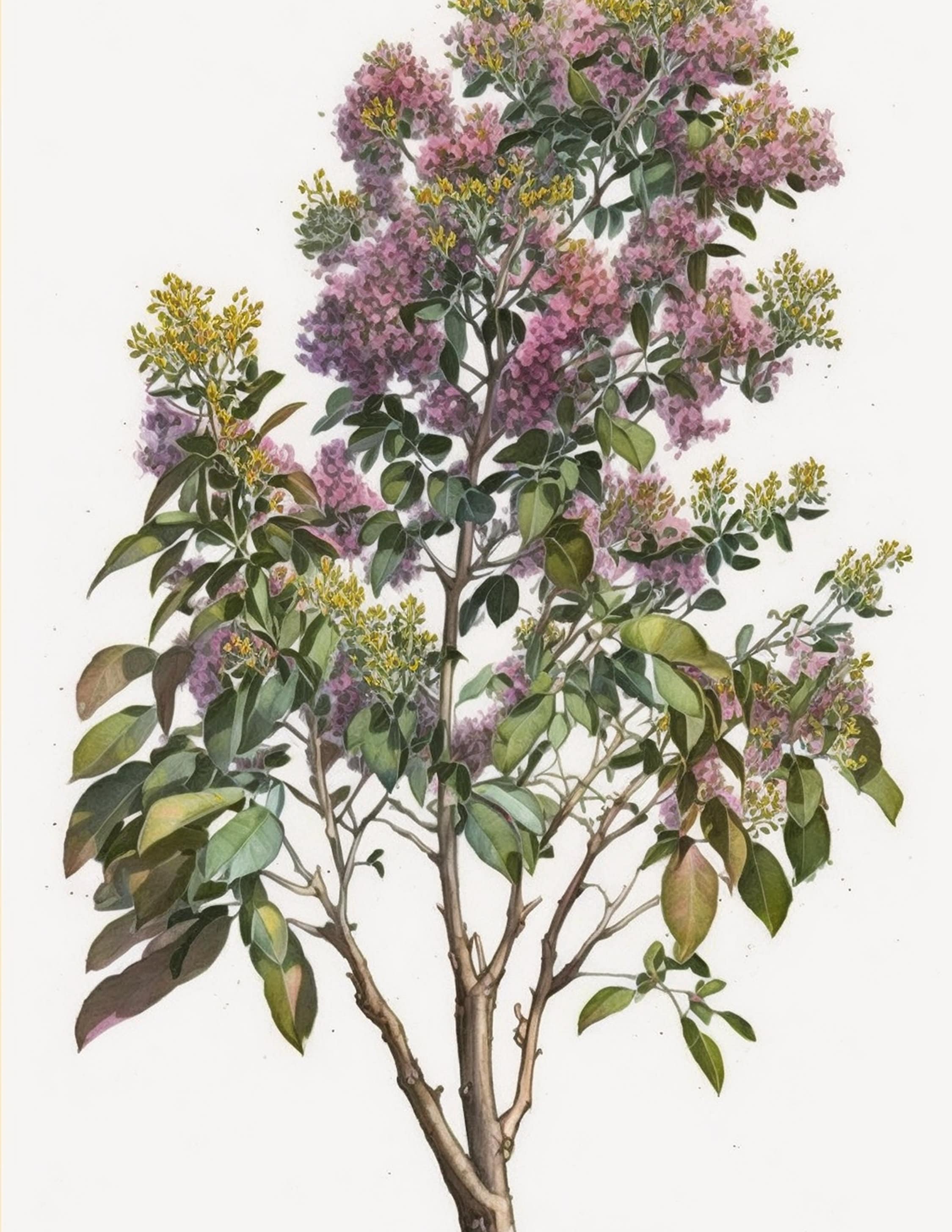 Watercolor Crape Myrtle Digital Print. - Etsy