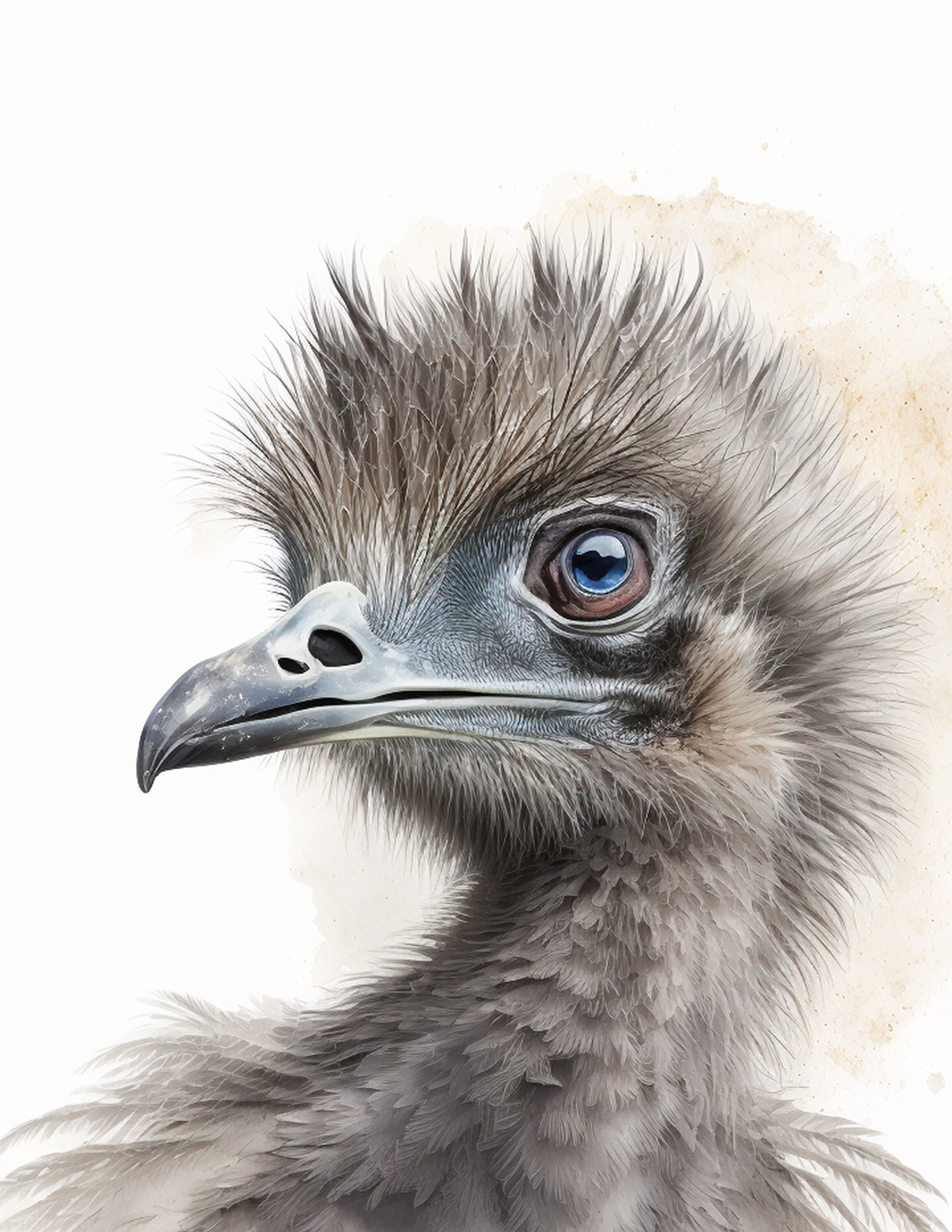 Watercolor Emu Chic Digital Print, Digital Print, Instant Download ...