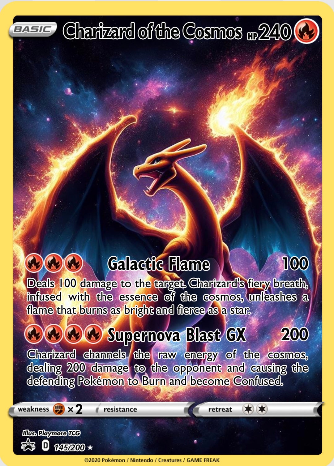 Charizard Pokemon Full Art Holo Custom Card Artist Trading Card - Etsy