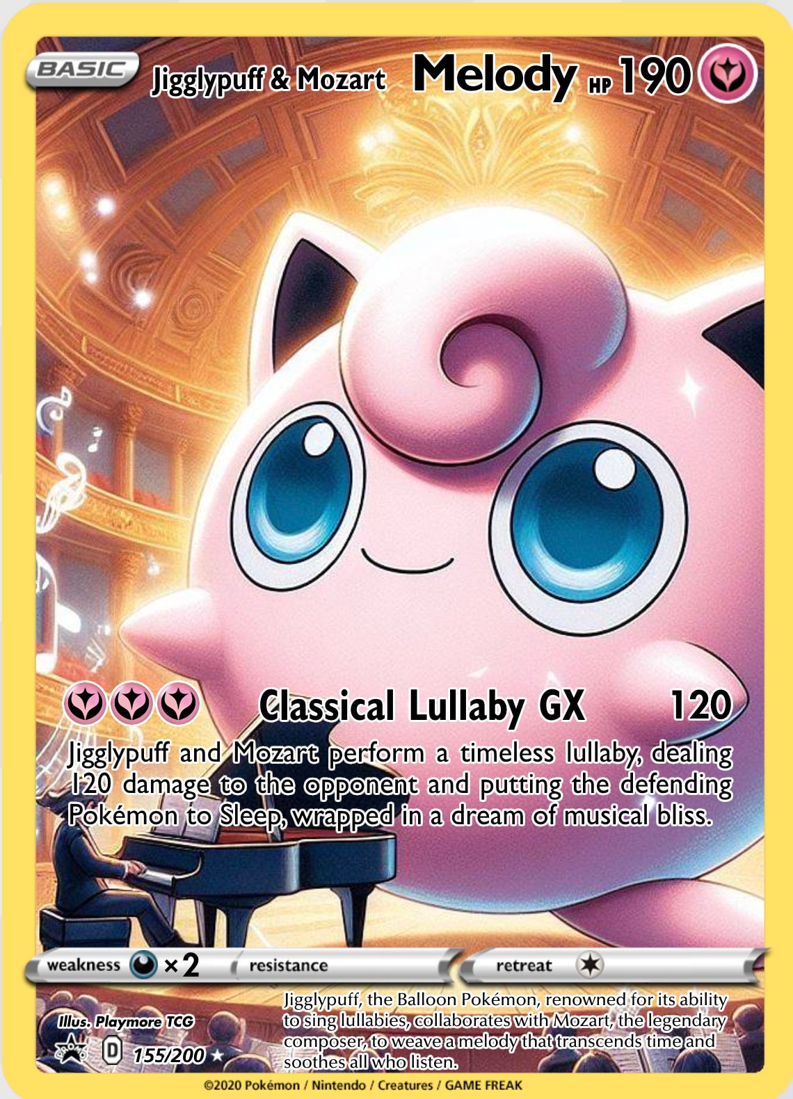 Jigglypuff Classic Pokemon Full Art Holo Custom Card Artist Trading ...