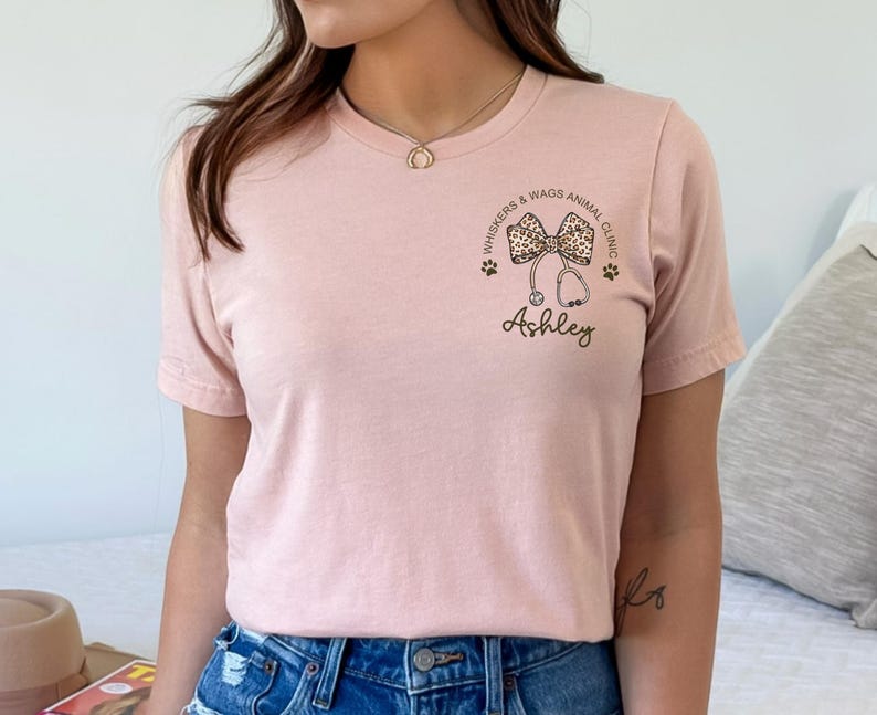 Custom Vet Clinic Shirt, Personalized Vet Tech Shirt, Animal Hospital ...