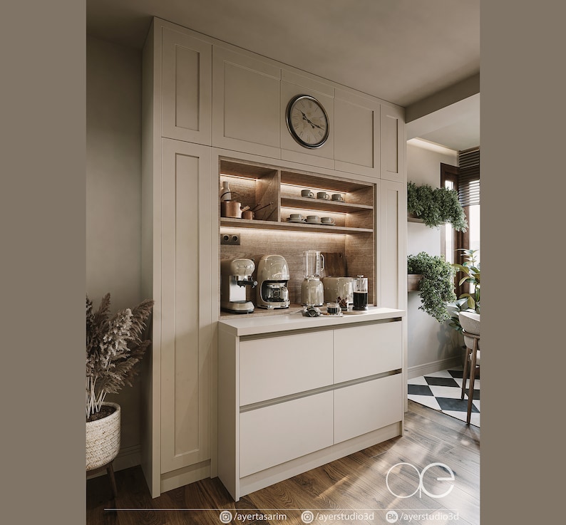 Coffee Corner and Kitchen Design - Etsy Australia