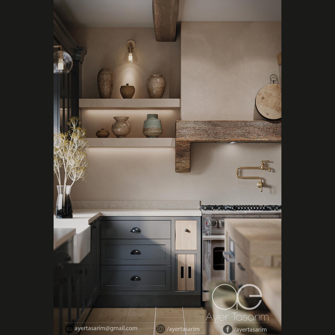 Kitchen Rendering Design, Kitchen Visual, Custom Rendering Services ...