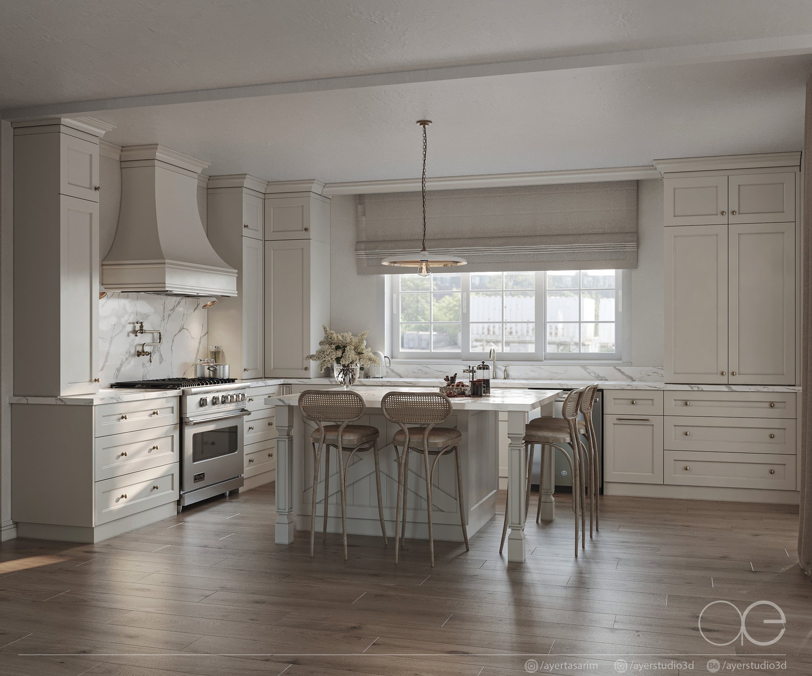 Kitchen Design, Interior Designs, Kitchen 3D Rendering, 3D ...