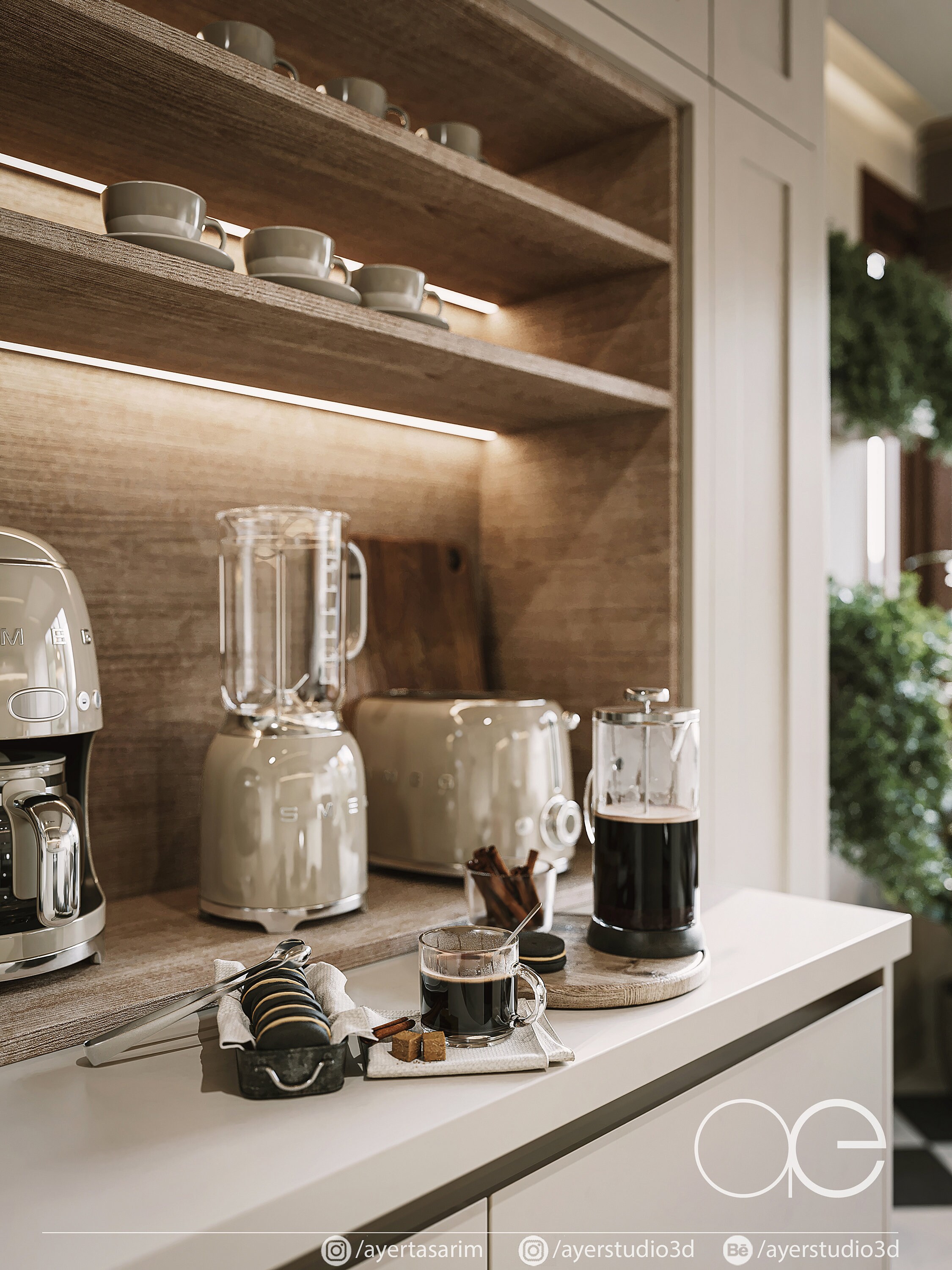 Coffee Corner and Kitchen Design - Etsy