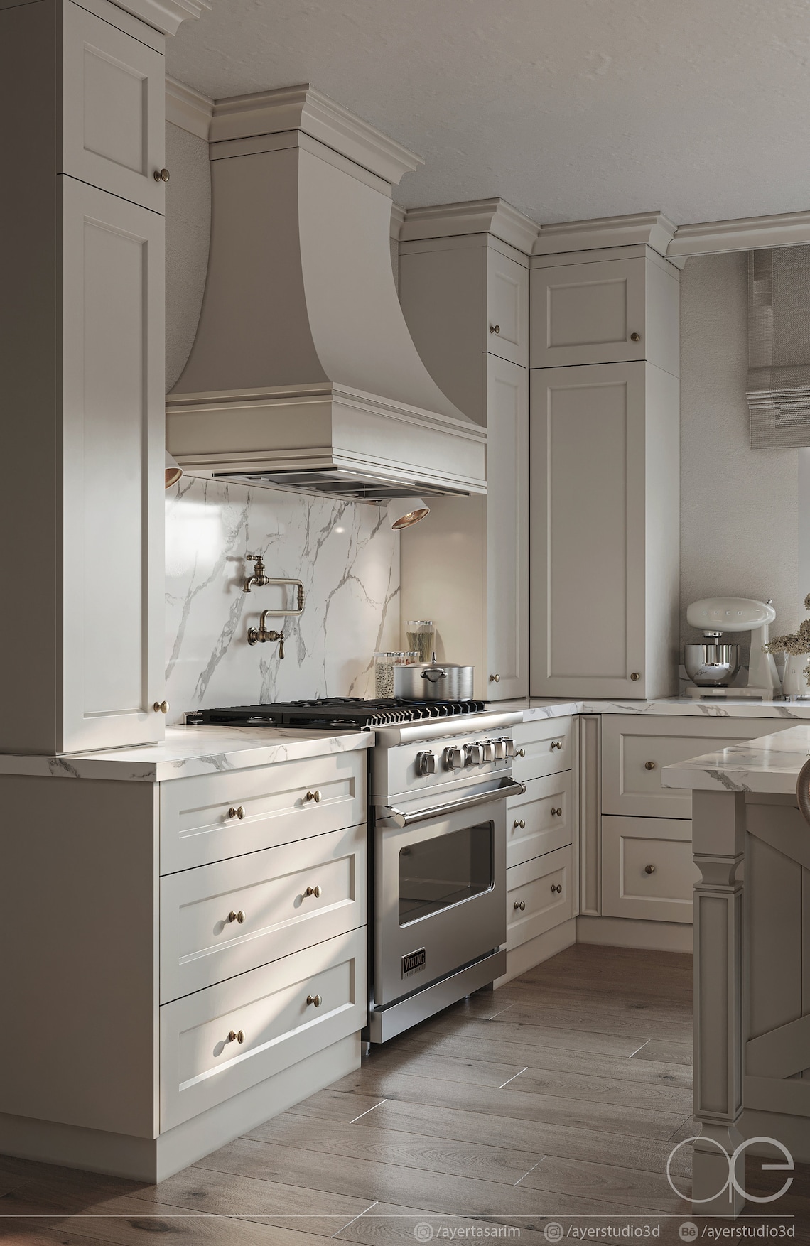 Kitchen Design, Interior Designs, Kitchen 3D Rendering, 3D ...