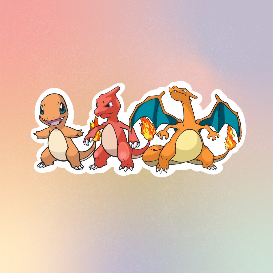 Charizard Evolution Sticker - Etsy