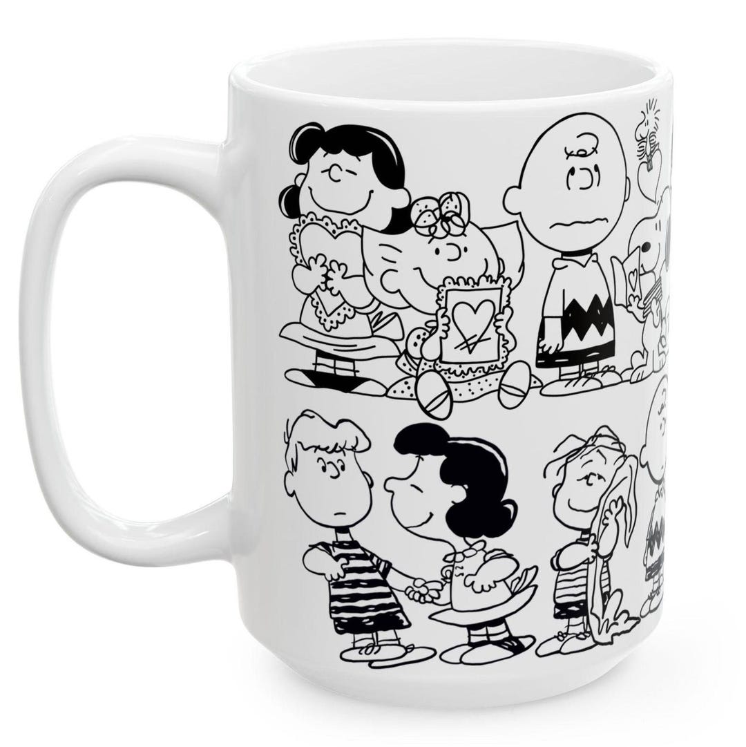 Snoopy Peanuts Ceramic Mug 15 Oz, Charlie Brown Coffee Cup, Linus Gift ...