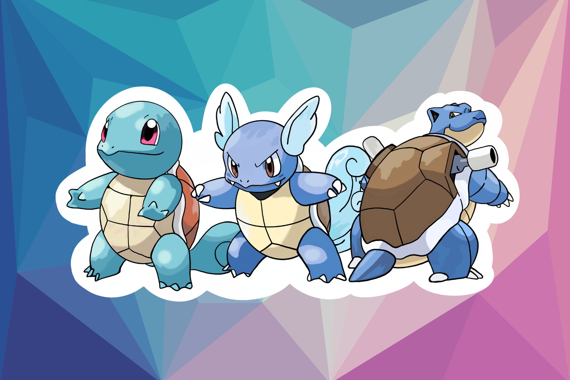 Squirtle Evolution Sticker - Etsy