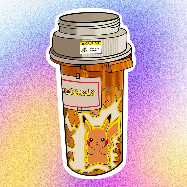 Pikachu Pokemed Sticker, Pokemon Stickers, Vinyl Stickers, Laptop ...