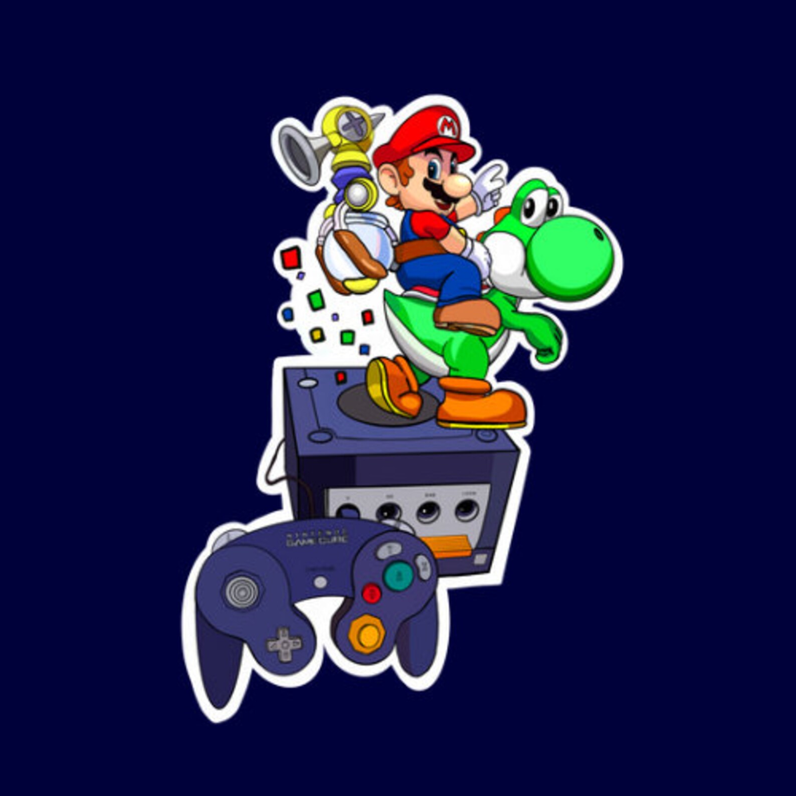 Retro Mario Sunshine Nintendo Gamecube Sticker - Etsy