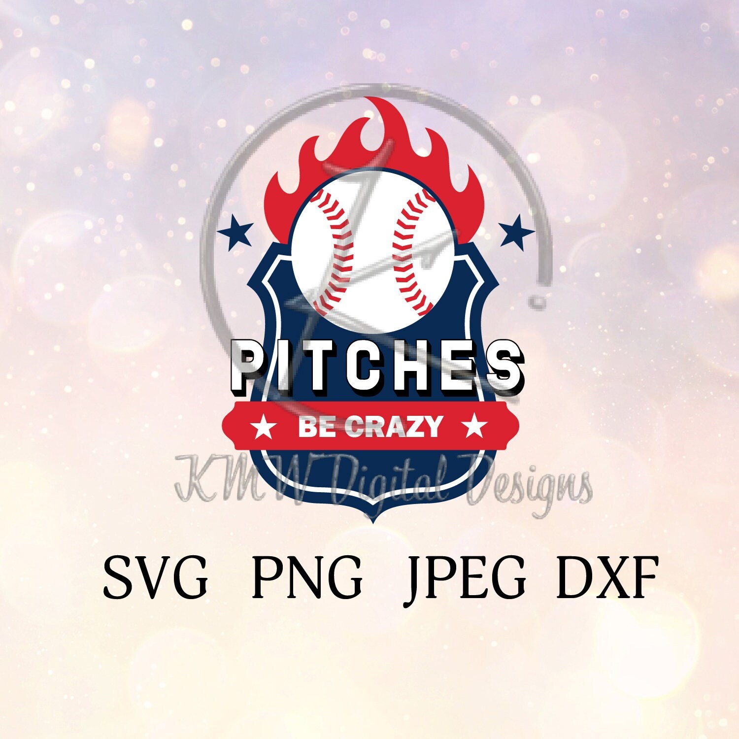 Pitches Be Crazy Baseball SVG PNG JPEG Dxf - Etsy