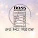 Boss Nutritional Label SVG PNG JPEG Dxf - Etsy