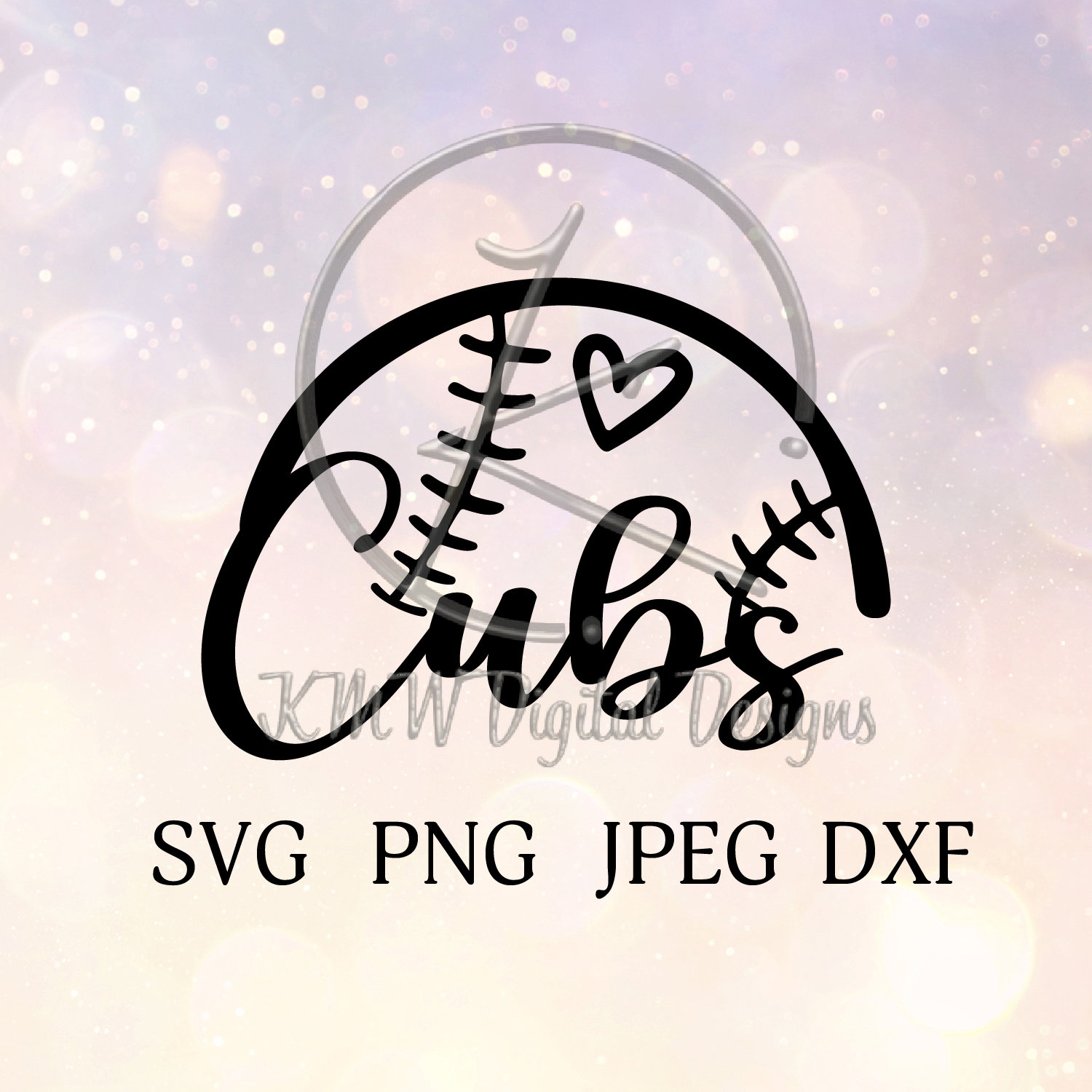 Cubs Heart SVG PNG JPEG - Etsy