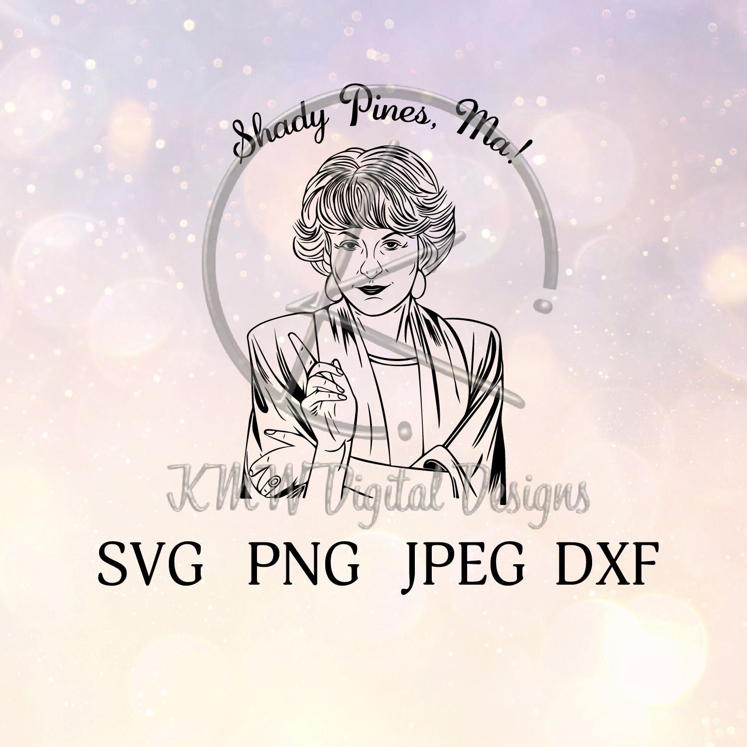Shady Pines Ma! SVG PNG JPEG Dxf - Etsy