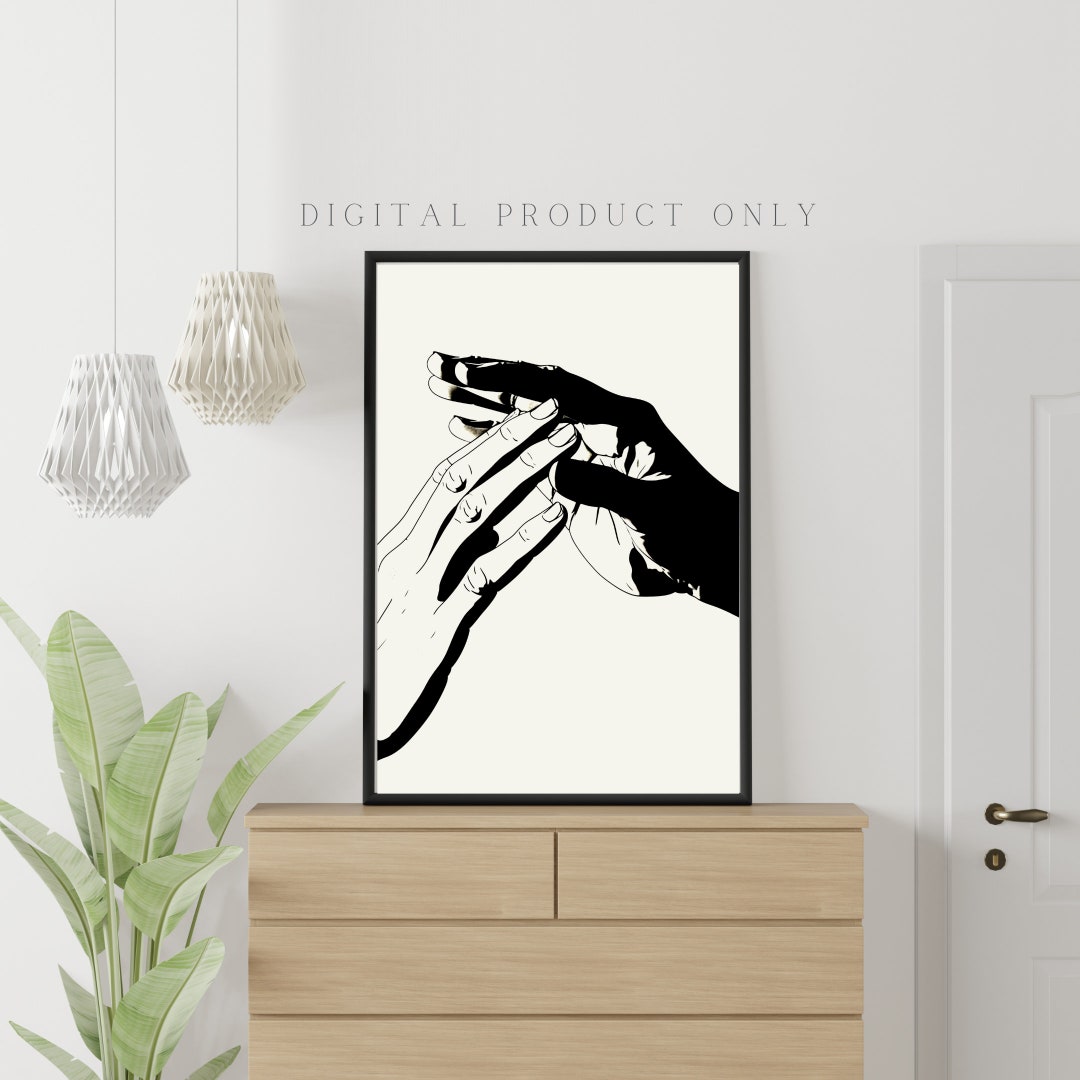 Printable Wall Art Hands Portrait Wall Decor Artful Printable Art ...