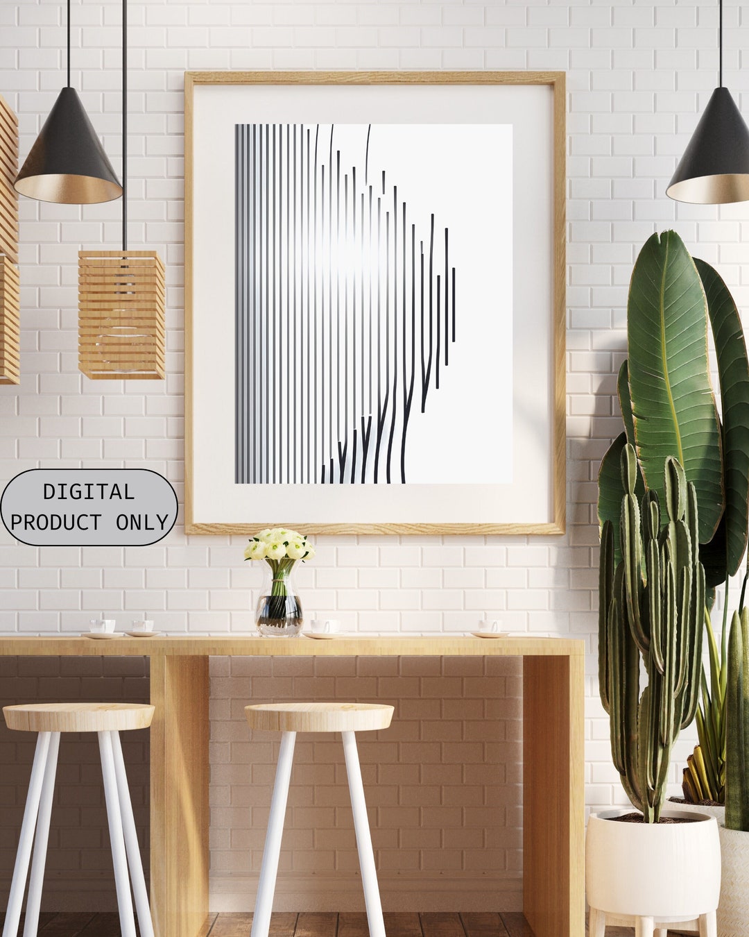 Printable Art Abstract Line Art Digital Download Wall Decor Minimalist ...