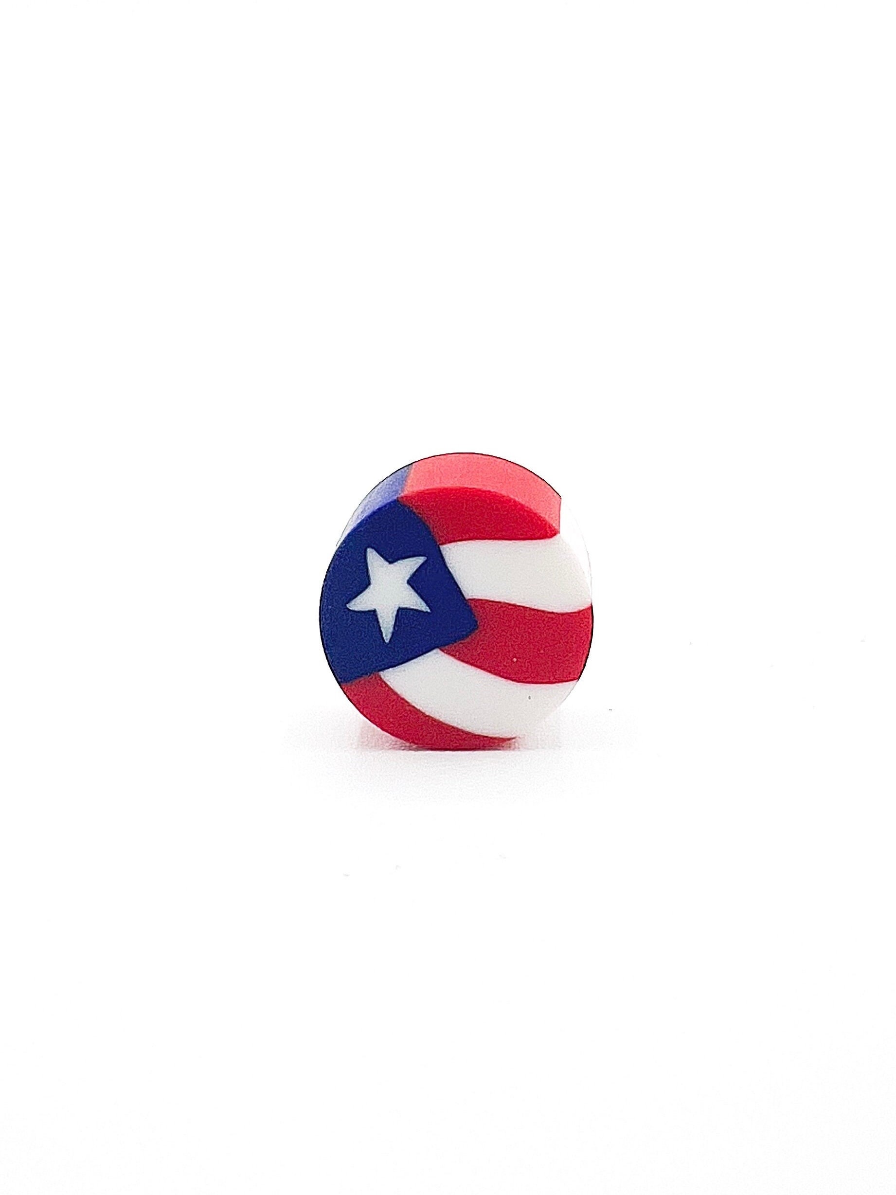 Clay Puerto Rican Flag Bead Polymer Clay Bead Puerto Rico Flag Jewelry ...