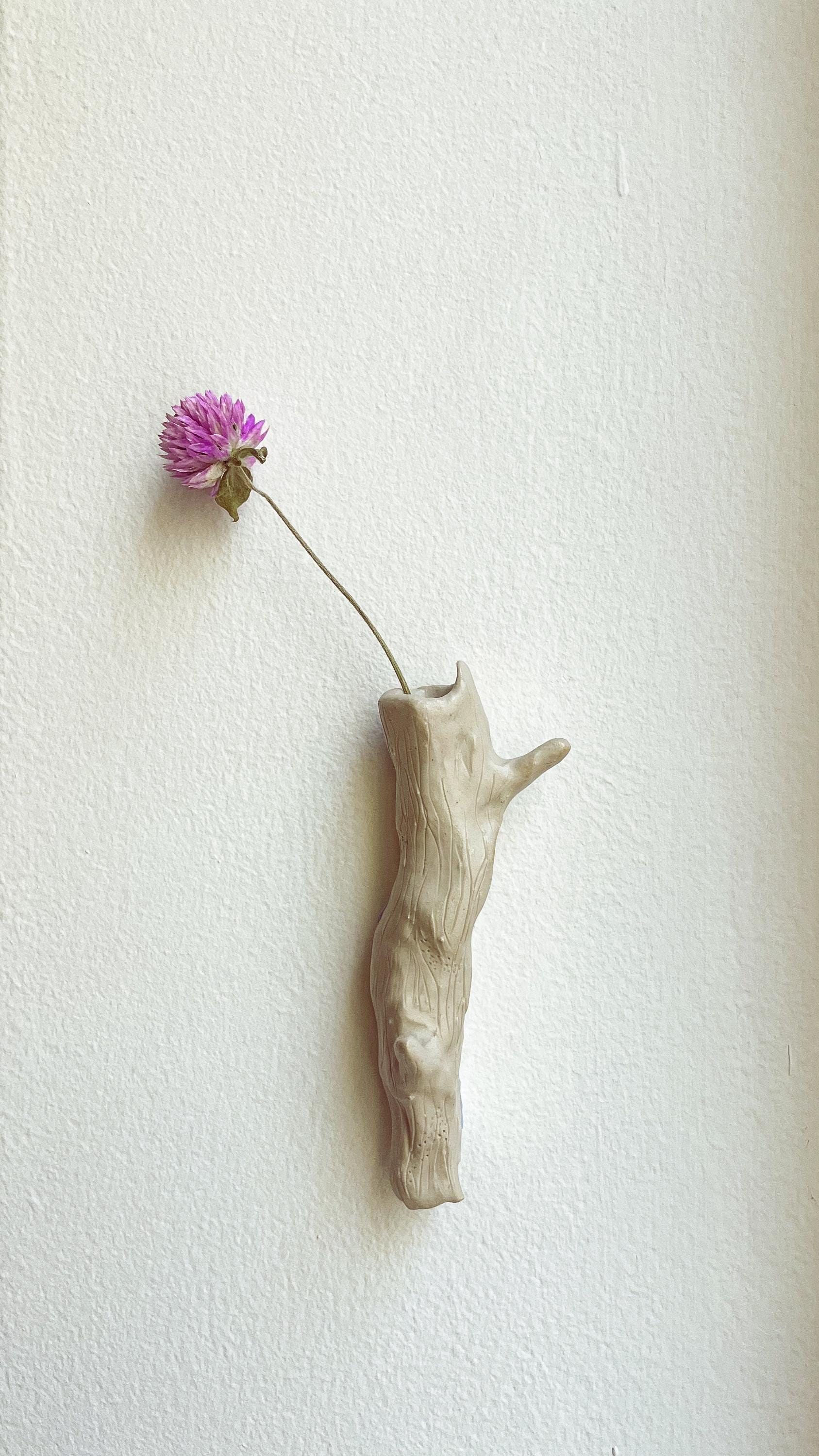 RAMITA Spring Ceramic Twig, Wall Vase, Flower Vase, Nature, Handmade ...
