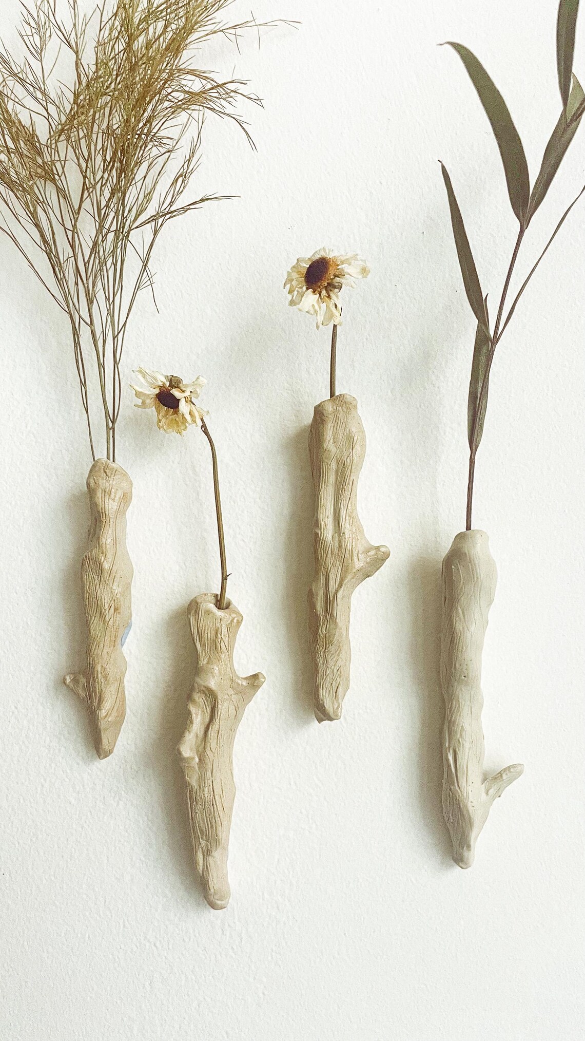 RAMITA Spring Ceramic Twig, Wall Vase, Flower Vase, Nature, Handmade ...