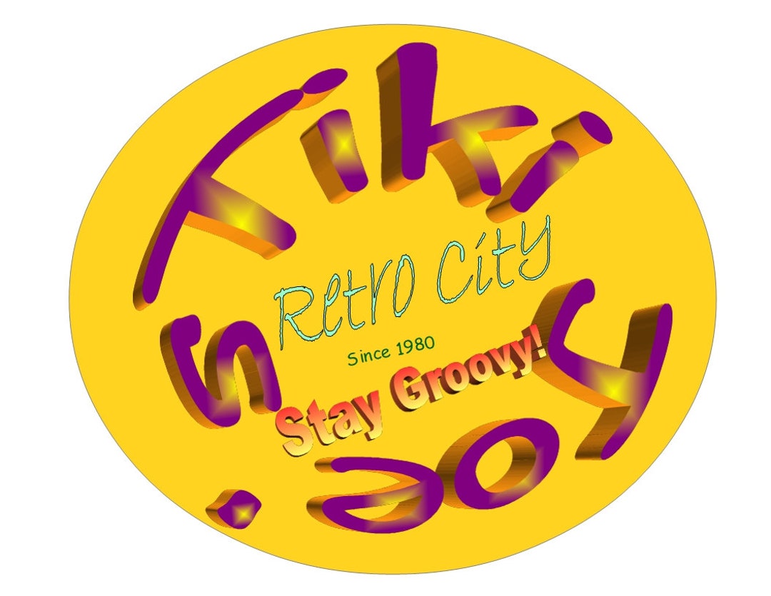 Tiki Joe's Retro City Logo Tee Shirts - Etsy