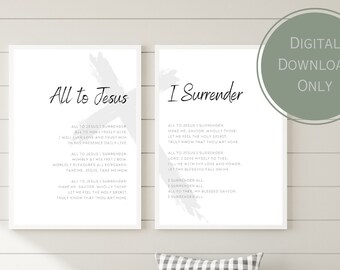 I Surrender All Hymn Print Printable Hymns Hymn Music Page - Etsy