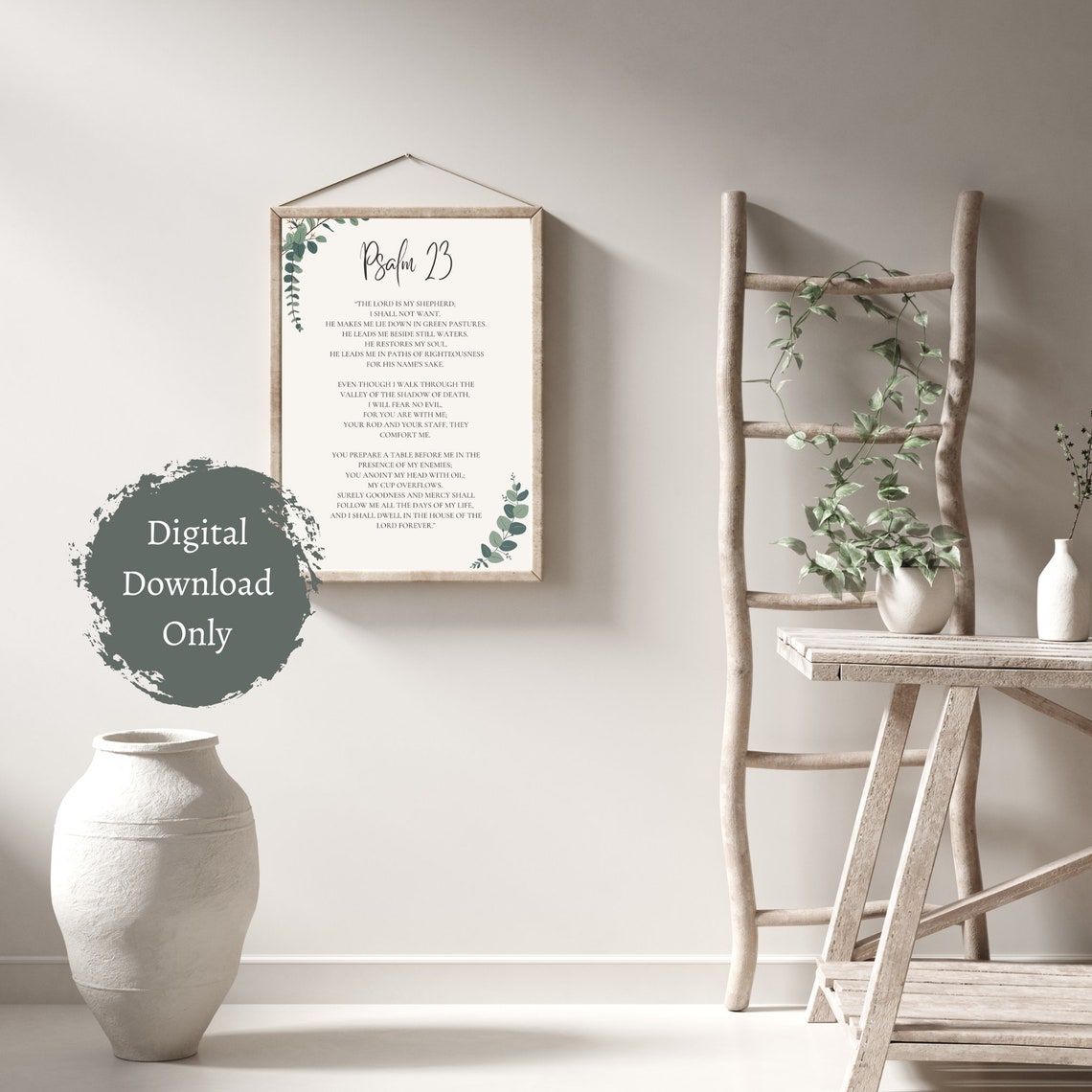 Psalm 23 Bible Chapter Wall Art | the Lord is My Shepherd | Modern ...