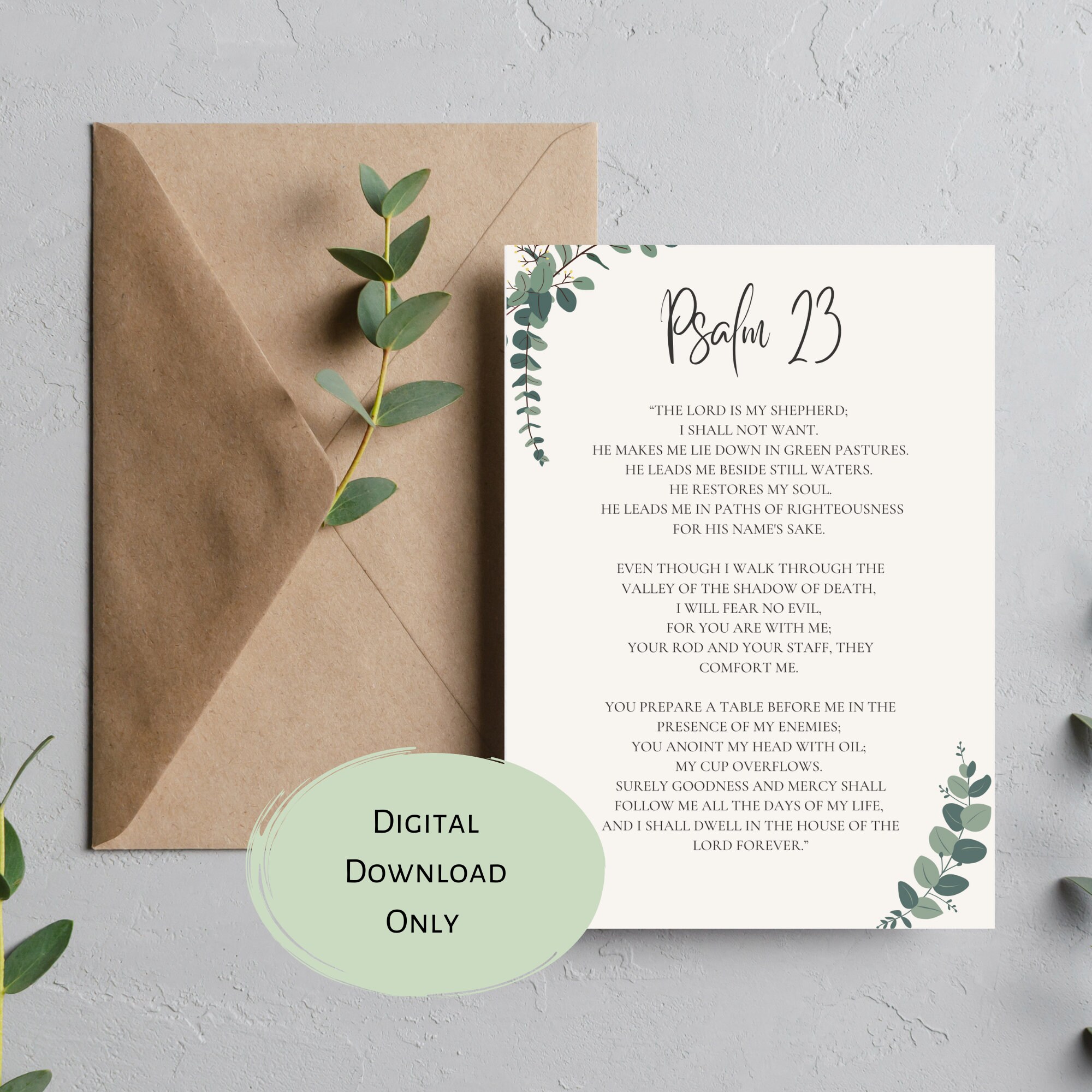 Psalm 23 Bible Chapter Wall Art | the Lord is My Shepherd | Modern ...