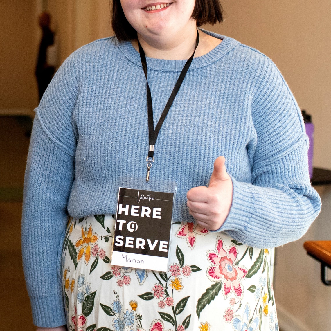 Volunteer Lanyard Insert Digital Template canva - Etsy