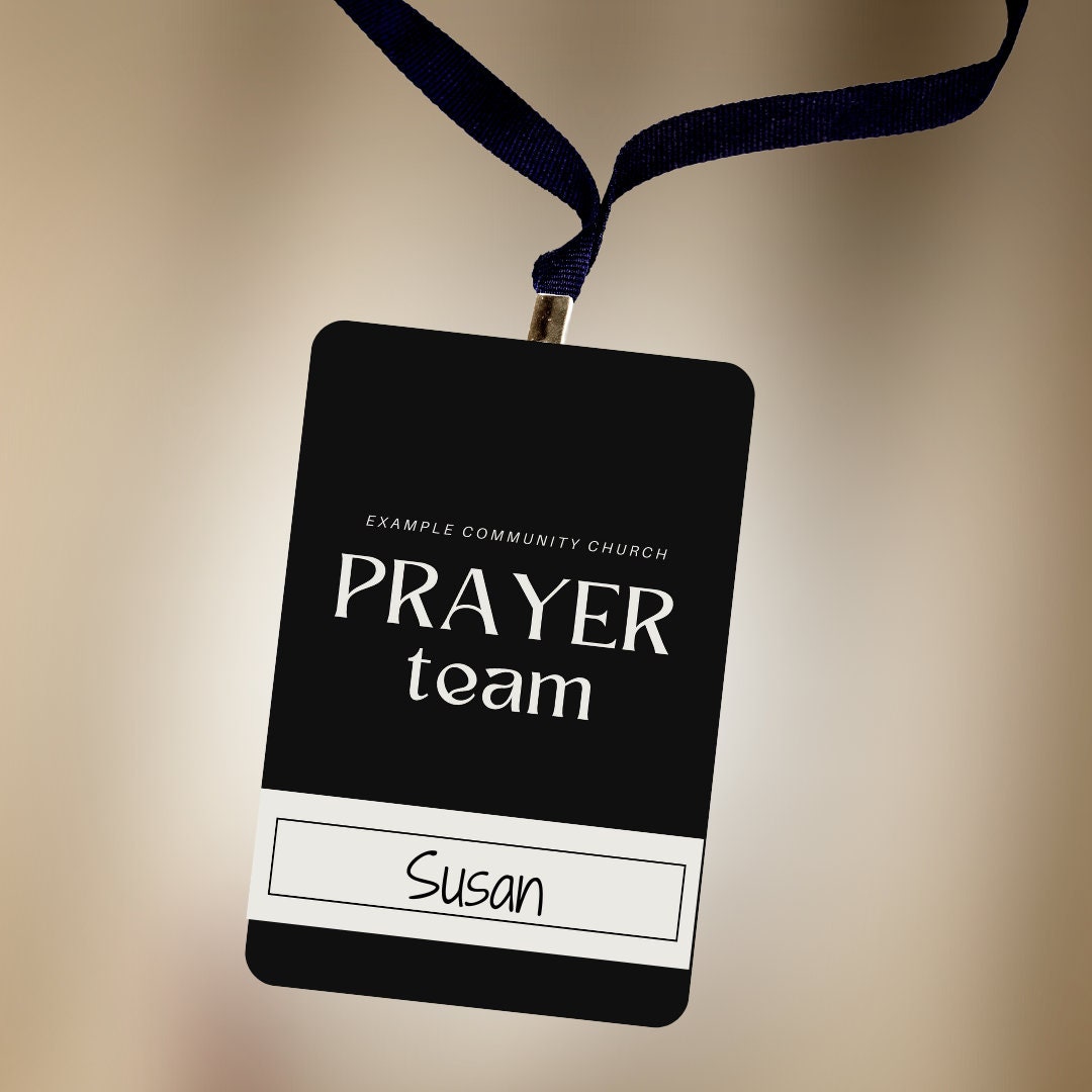 Prayer Lanyard Insert Digital Template canva - Etsy