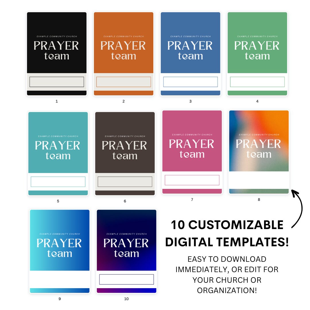 Prayer Lanyard Insert Digital Template canva - Etsy