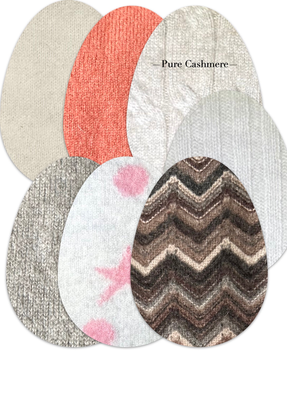 Elbow Patches for Cashmere Jumper / 100% Recycled Pure Cashmere / Sew ...
