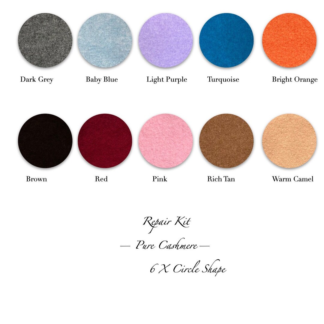 6x 100% Cashmere Patches, / Jumper Repair Kit / Pure Recycled Cashmere ...