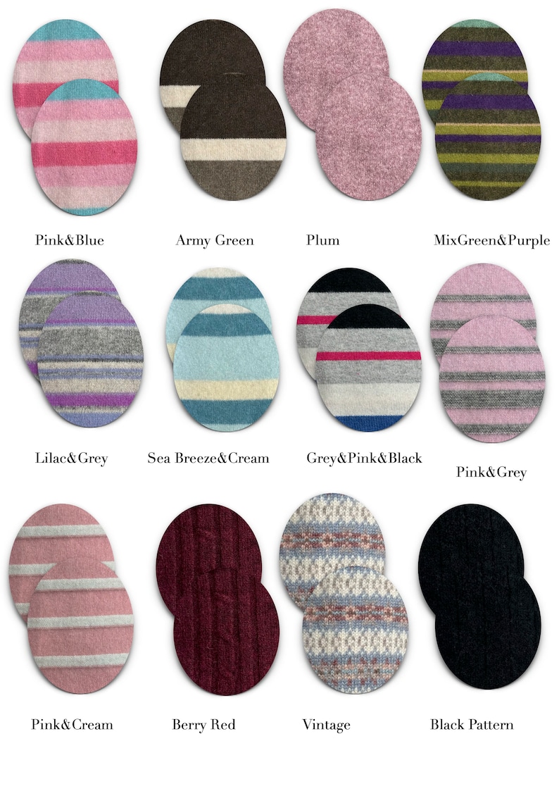 Elbow Patches / Recycled Cashmere Patches / Elbow Reinforcements / Sew ...