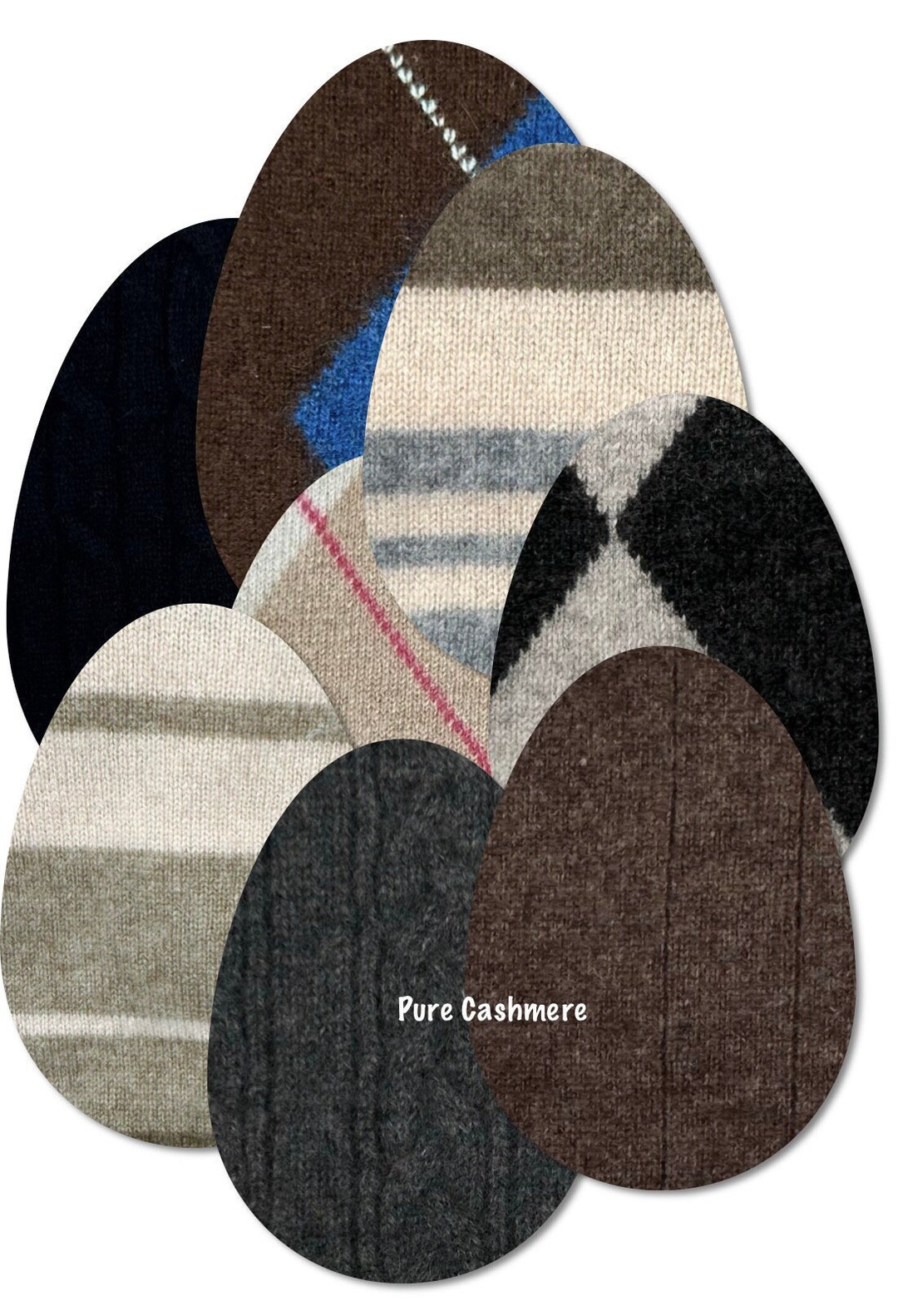 Elbow Patches / Upcycled Cashmere Patches / Elbow Reinforcements / Sew ...