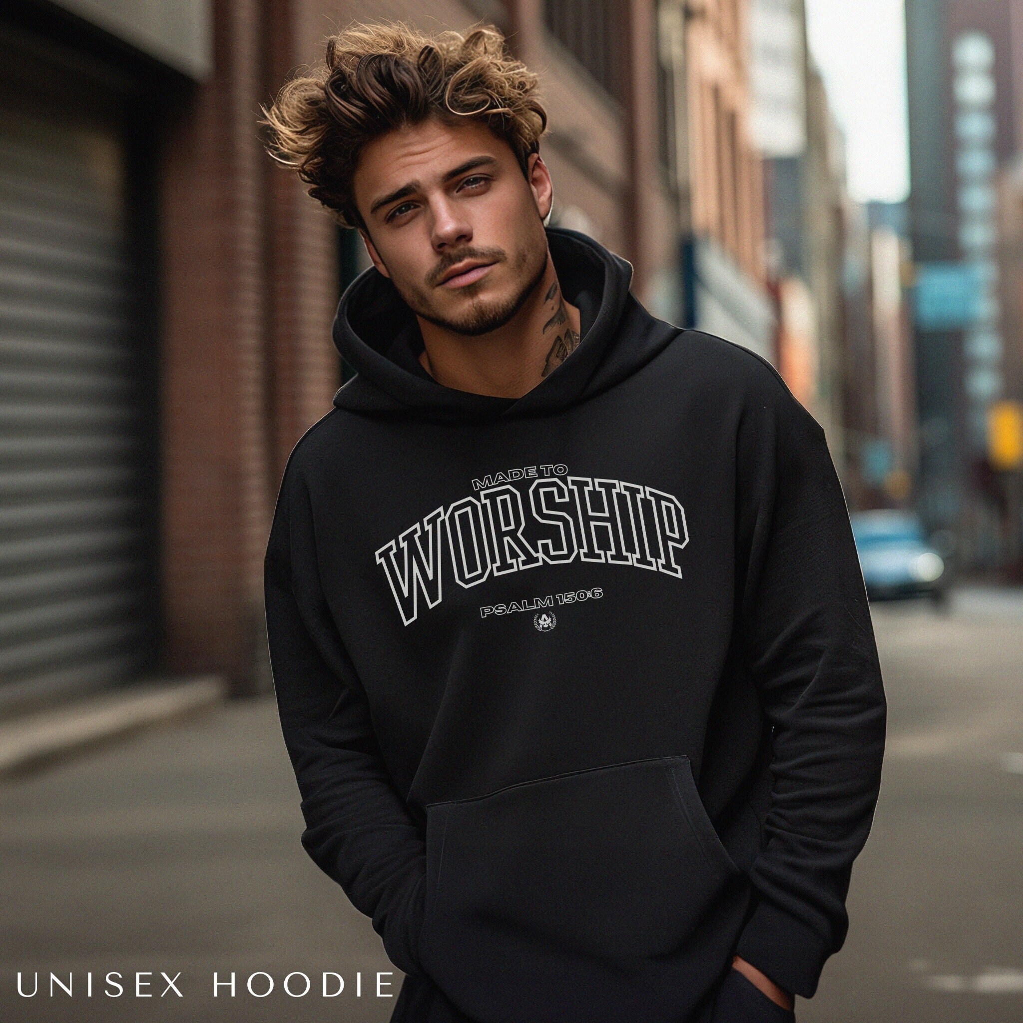 Made to Worship Hoodie Christian Apparel Faith Gift Men Faith Gift ...