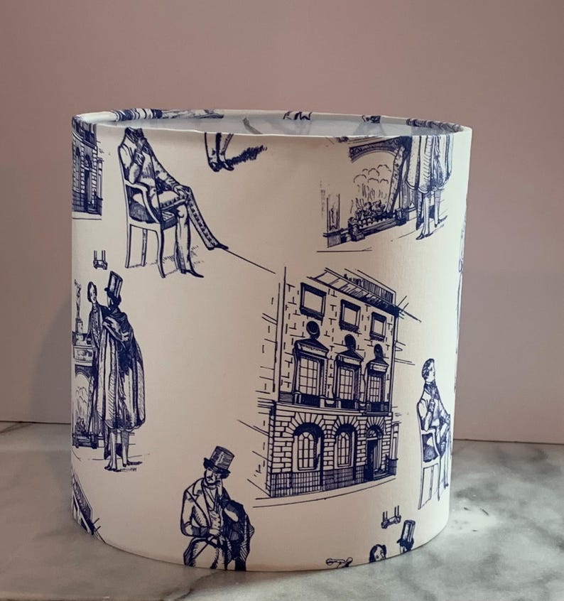 Gorgeous Handmade Drum Lampshade. Contemporary Fabric Design by Carrot ...