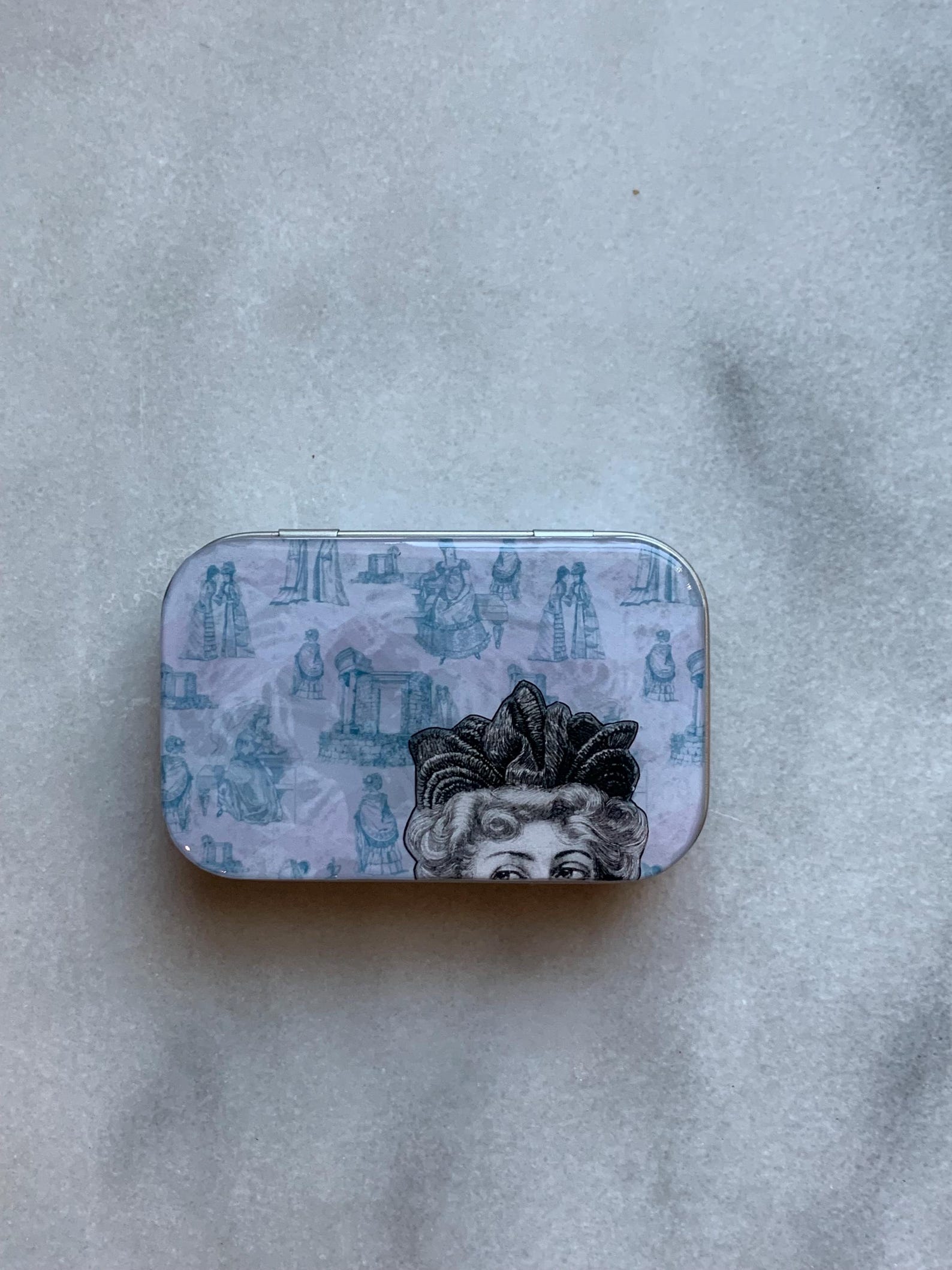Collaged Resin Sealed Flip-top Tins | Unique Storage Containers- I Feel ...