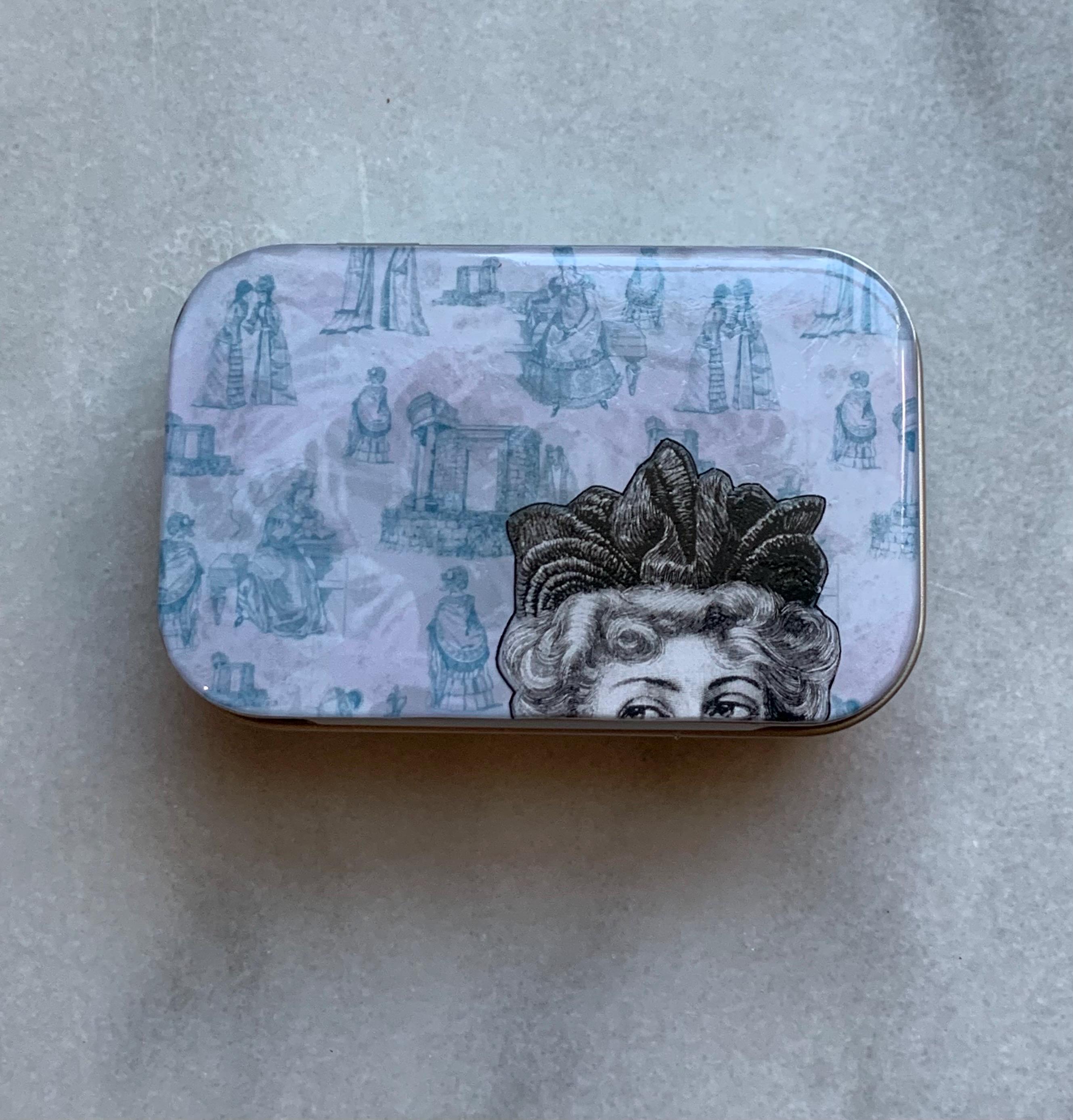 Collaged Resin Sealed Flip-top Tins | Unique Storage Containers- I Feel ...