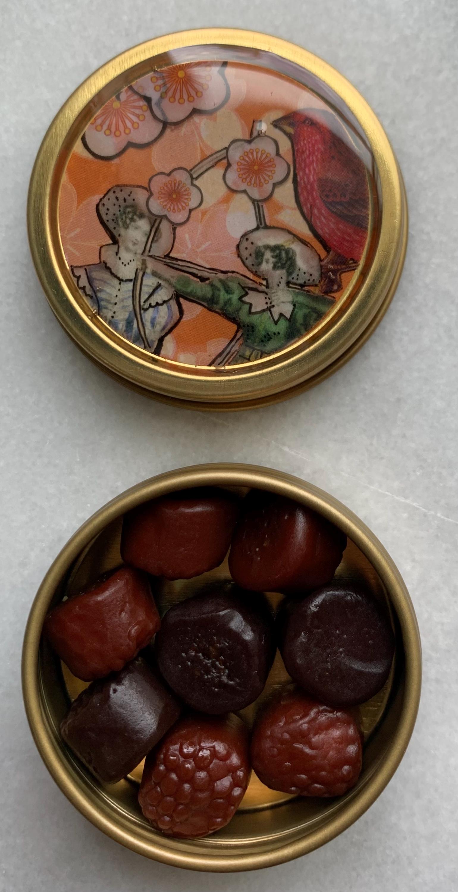 Handmade Collaged Resin Gold Screw-top Tins | Unique Storage Containers ...