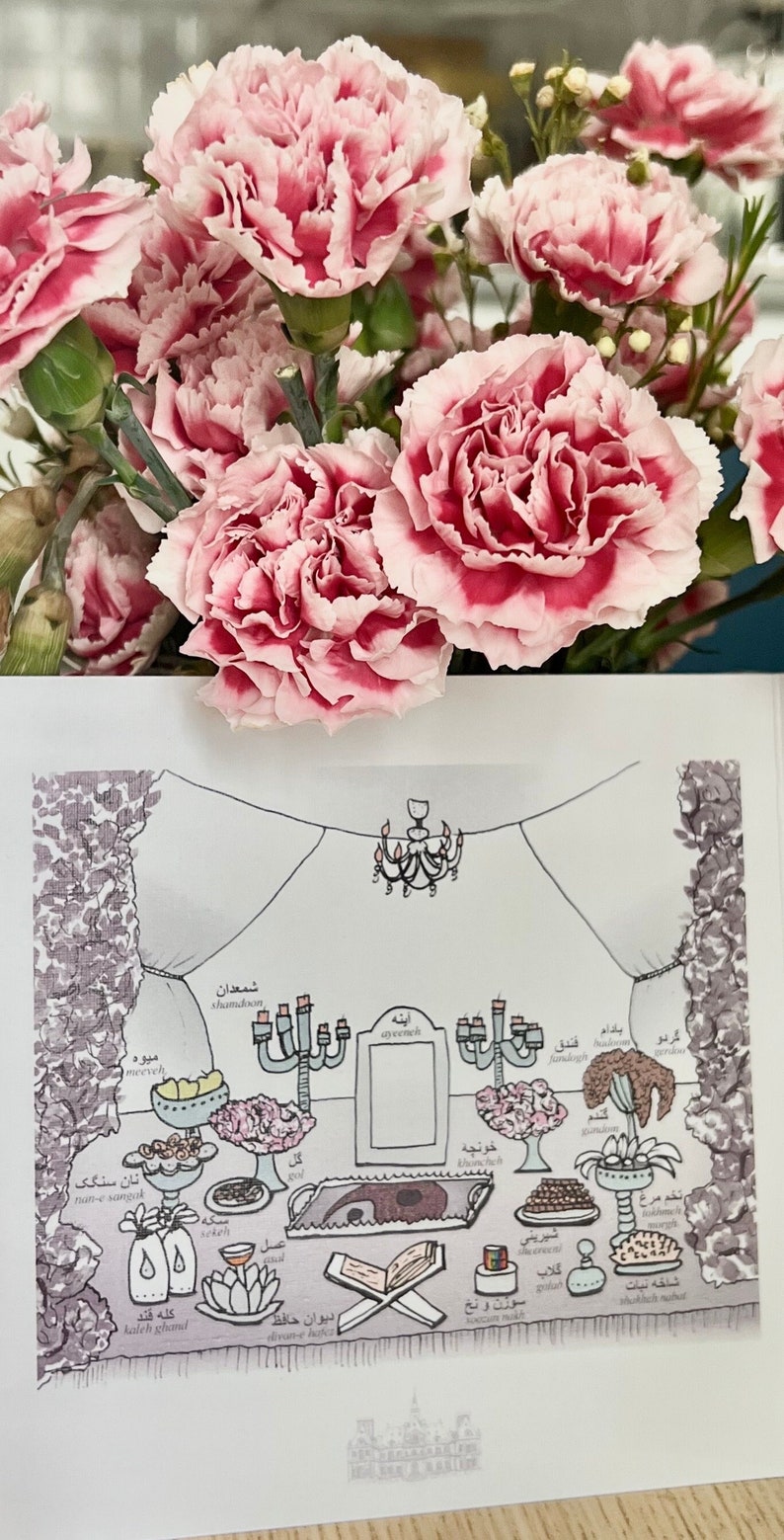Traditional Sofreh Aghd Illustration - Etsy