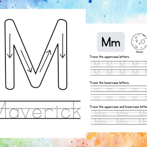 Printable Personalized Custom Name Tracing Worksheets for Kids Writing ...