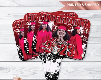 Custom Graduation Face Photo Fans Personalized Hand Fan Graduation ...