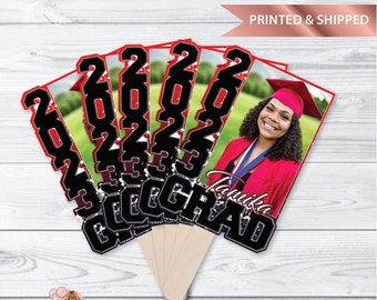 Custom Graduation Face Photo Fans Personalized Hand Fan Graduation ...