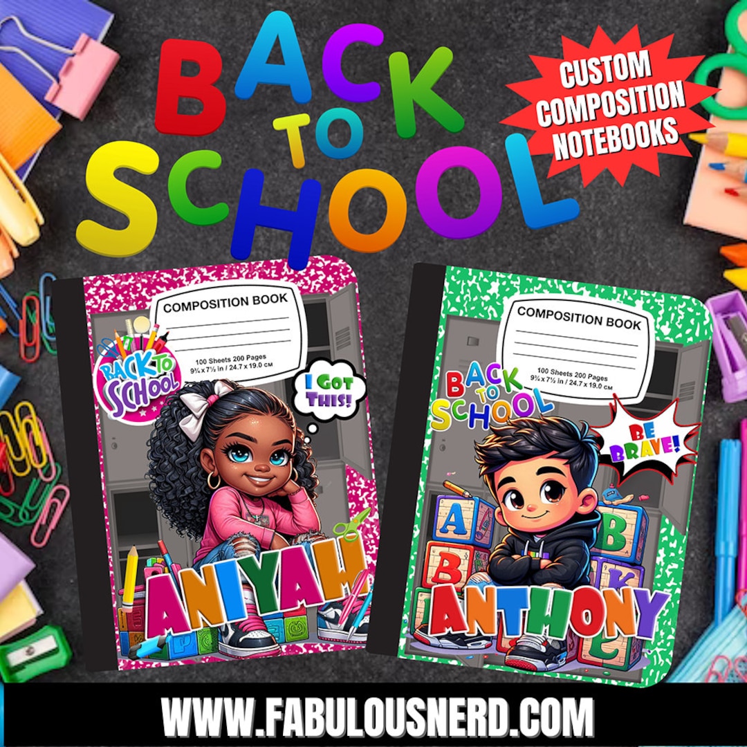 Custom Composition Notebooks - Etsy